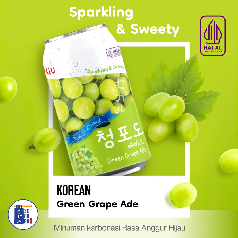 Jual KORINUS Green Grape Ade Minuman Soda Korea Halal 350ml | Shopee ...