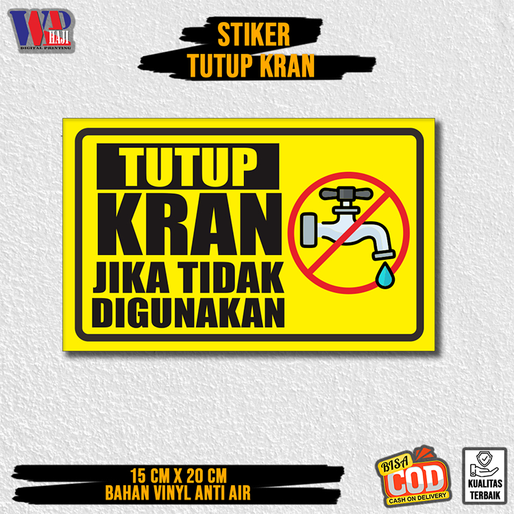Jual STIKER MATIKAN KRAN BAHAN VINYL KUALITAS PREMIUM | Shopee Indonesia