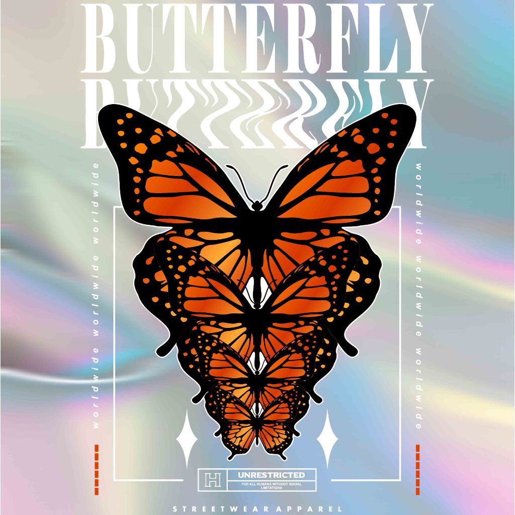 Jual SABLON STICKER DTF UKURAN A3 TEMA BUTTERFLY V1 | Shopee Indonesia
