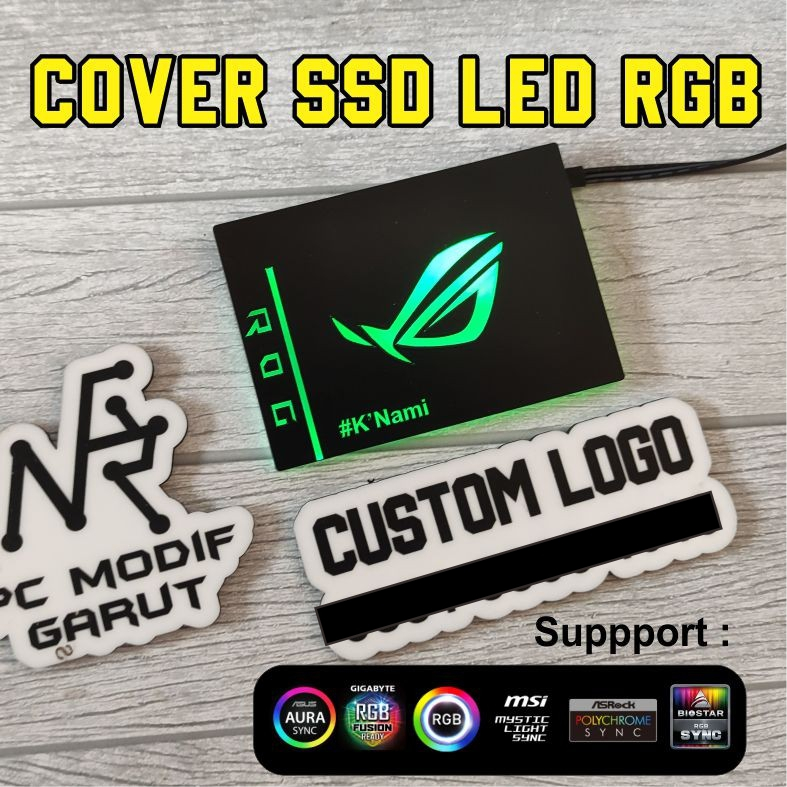 Jual SSD COVER ROG LED RGB UNTUK SEMUA MERK LOGO COSTUM BEBAS | Shopee ...