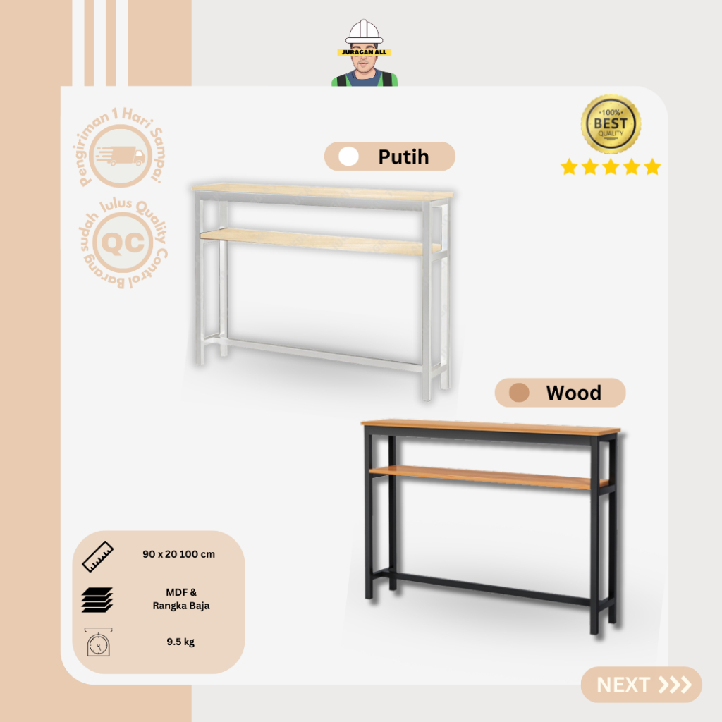 Jual MEJA KONSOL/MEJA KONSUL/RAK SOFA PERSEGI/MEJA CONSOLE MINIMALIS ...