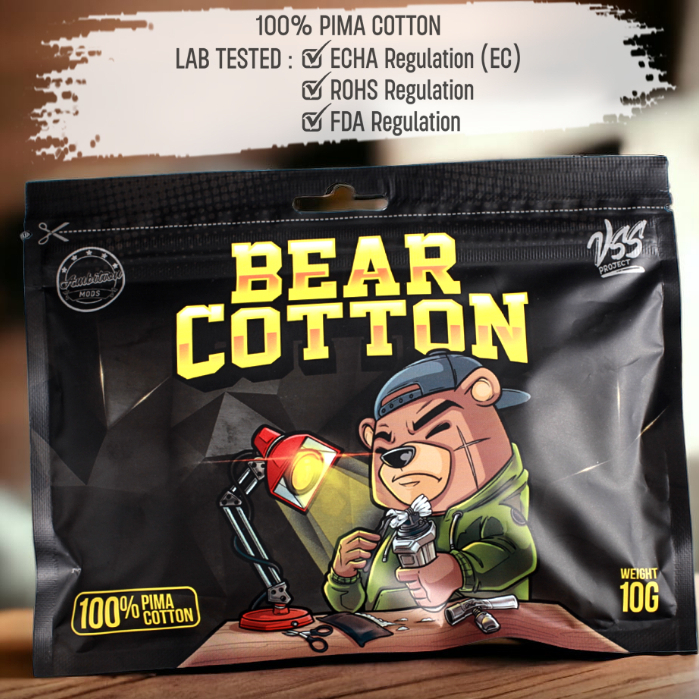Jual Bear Cotton VSS Project Ambition Mods PIMA Cotton Kapas Vape Vapor ...