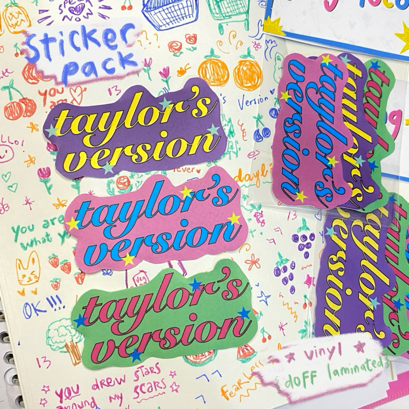 Jual Taylor’s Version Sticker Pack ˚ ⁎⁺˳☆♪ Stiker Taylor Swift | Shopee ...