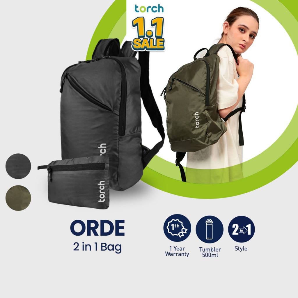 Jual TORCH Orde Foldable Backpack Tas Ransel Ringan Anti Air | Shopee Indonesia