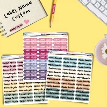 Jual Stiker Custom Nama Template set 180pcs | Shopee Indonesia