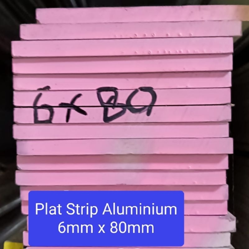 Jual Plat Strip Aluminium 6mm x 80mm x 1000mm | Shopee Indonesia