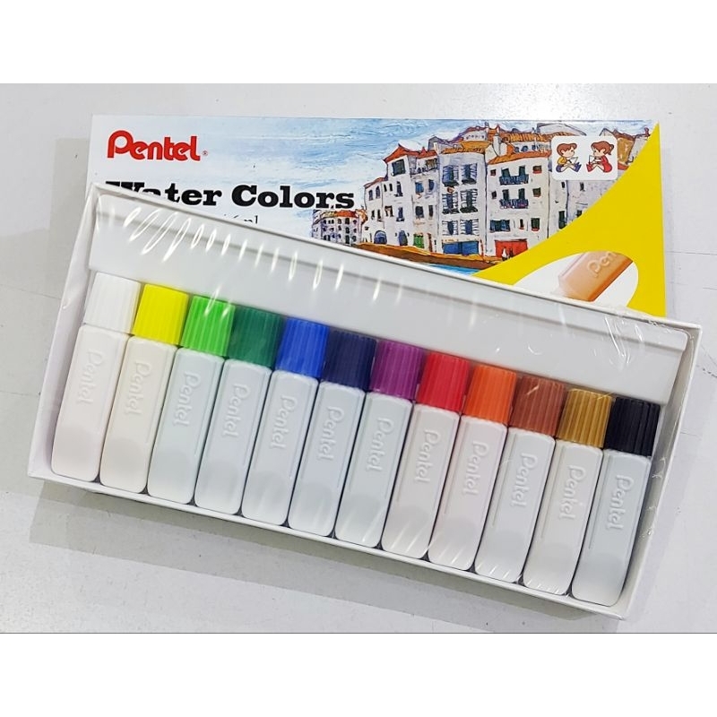 Jual Pentel Water Colour HTP 6 ml 12w/18w/24w kwalitas Bagus dan 100 ...