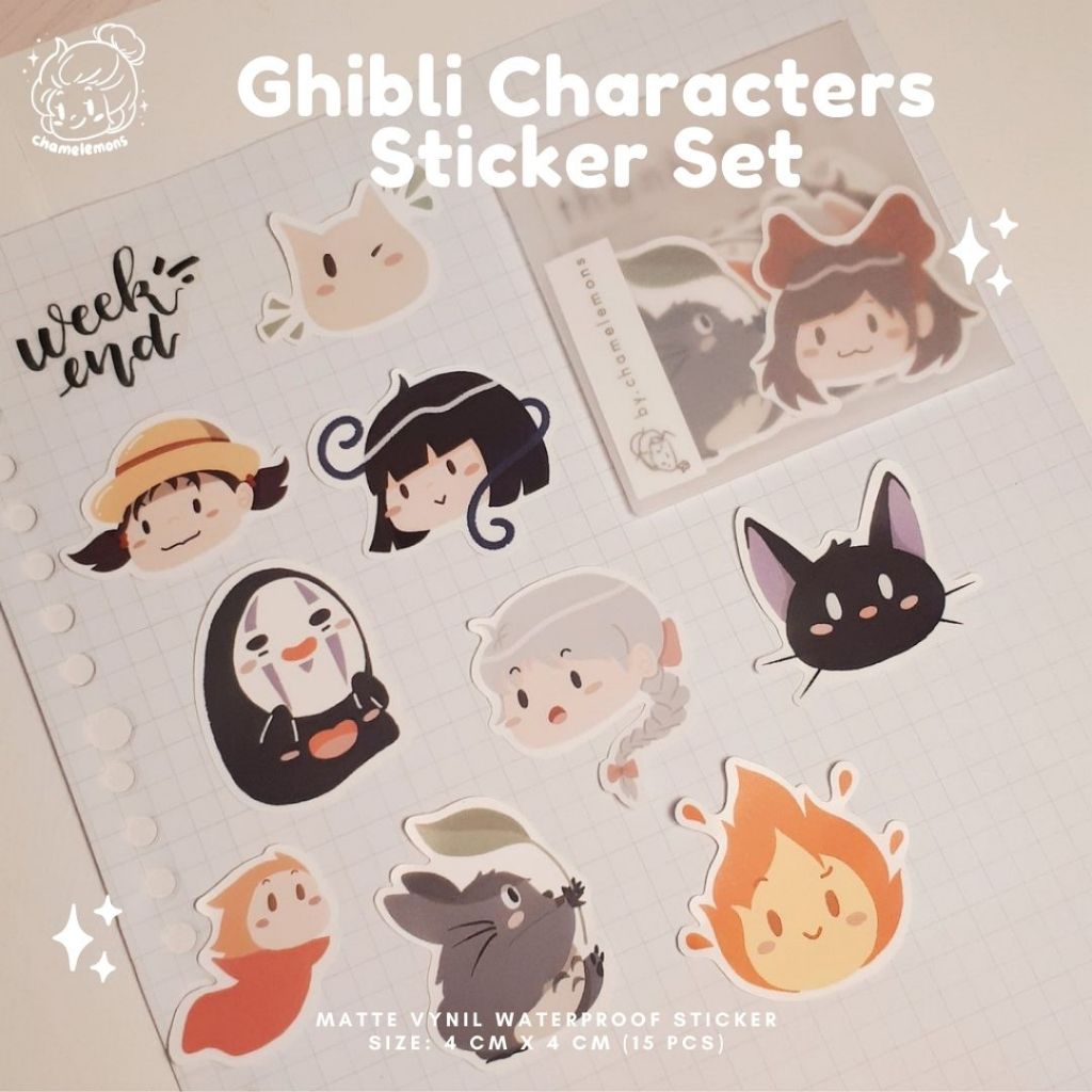 Jual Ghibli Characters - Sticker Set | Stiker Vynil Doff | Anime Fanart ...
