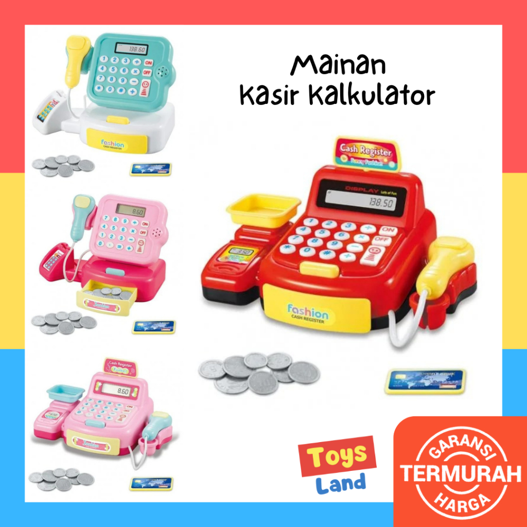 Jual Mesin Kasir Kalkulator Mainan Supermarket Anak Mainan Kasir ...