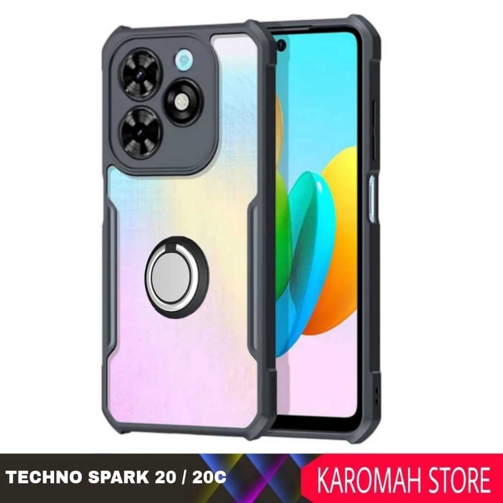 Jual Case Tecno Spark 20 / 20C 2023 Black Bumper Premium Case Armor ...
