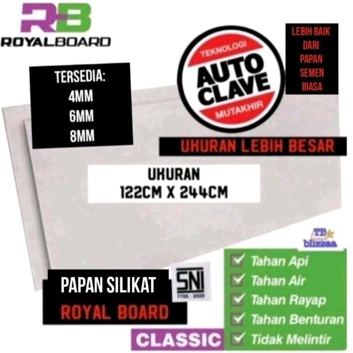 Jual Best GRC 4mm GRC 6mm GRC 8mm Royal Board 122cmx244cm Ukuran besar ...