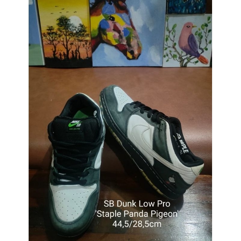 Jual SB Dunk Low Pro 'Staple Panda Pigeon' uk 44,5/28,5cm | Shopee ...