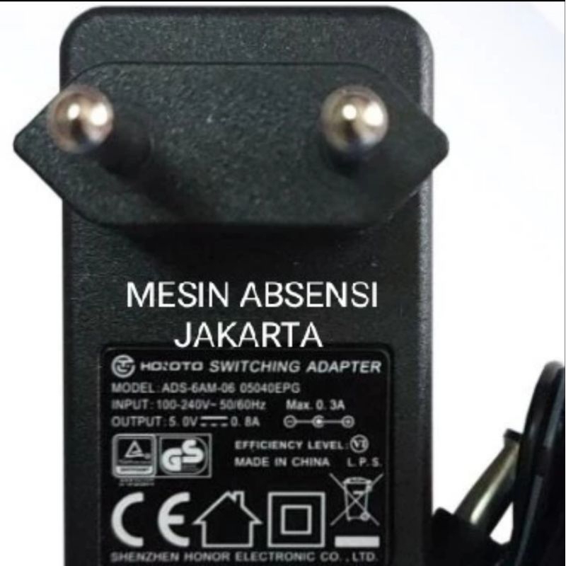 Jual adaptor fingerprint solution x100c x609 P208 P207 mesin absensi 5v ...