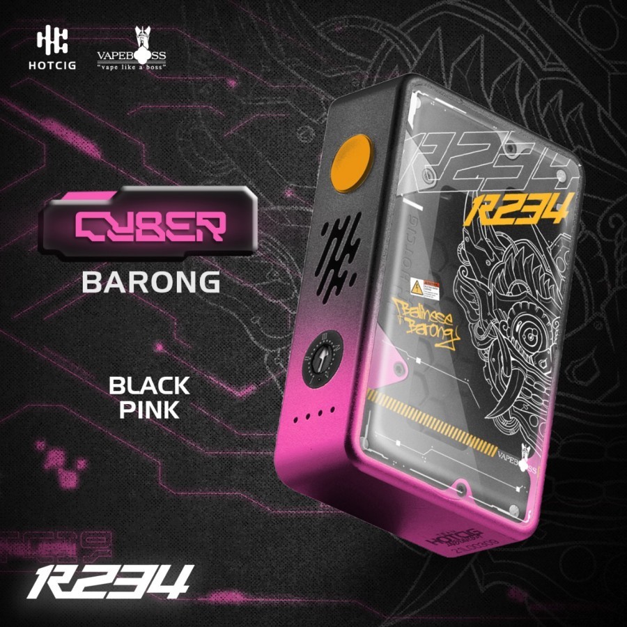 Jual Mod Hotcig R234 Cyber Barong Black Pink 100% Authentic | Shopee Indonesia