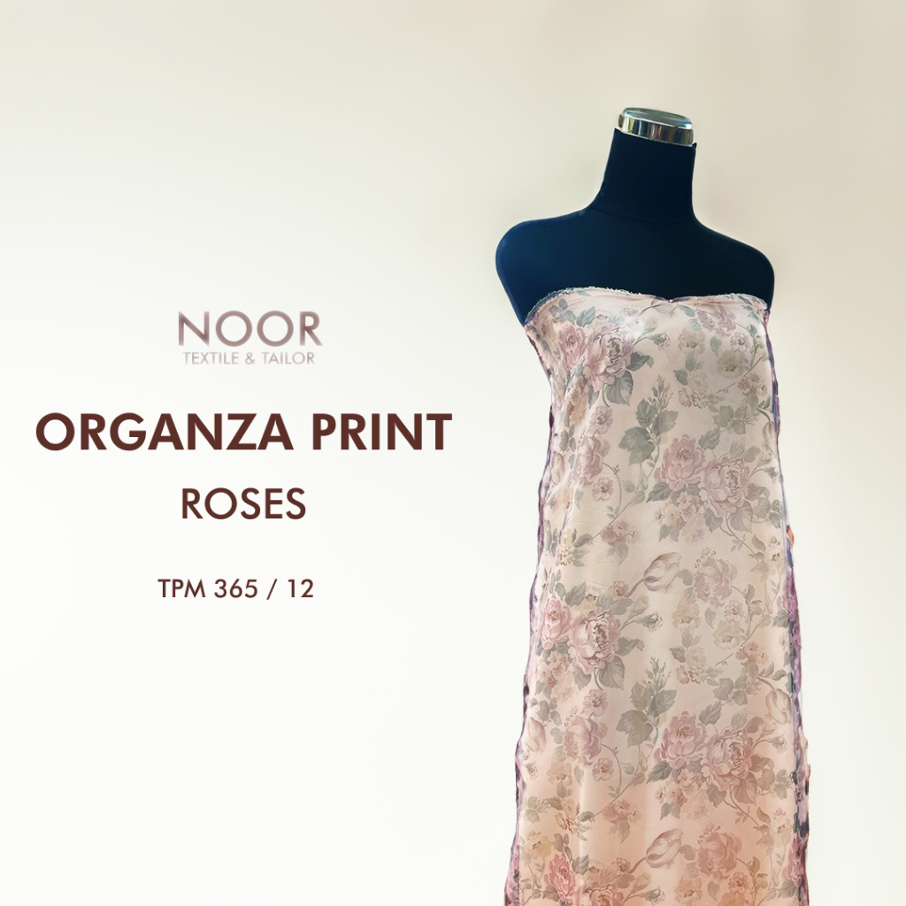 Jual Organza Print | motif Roses | Full Flora | Motif Bunga | 4 Warna ...
