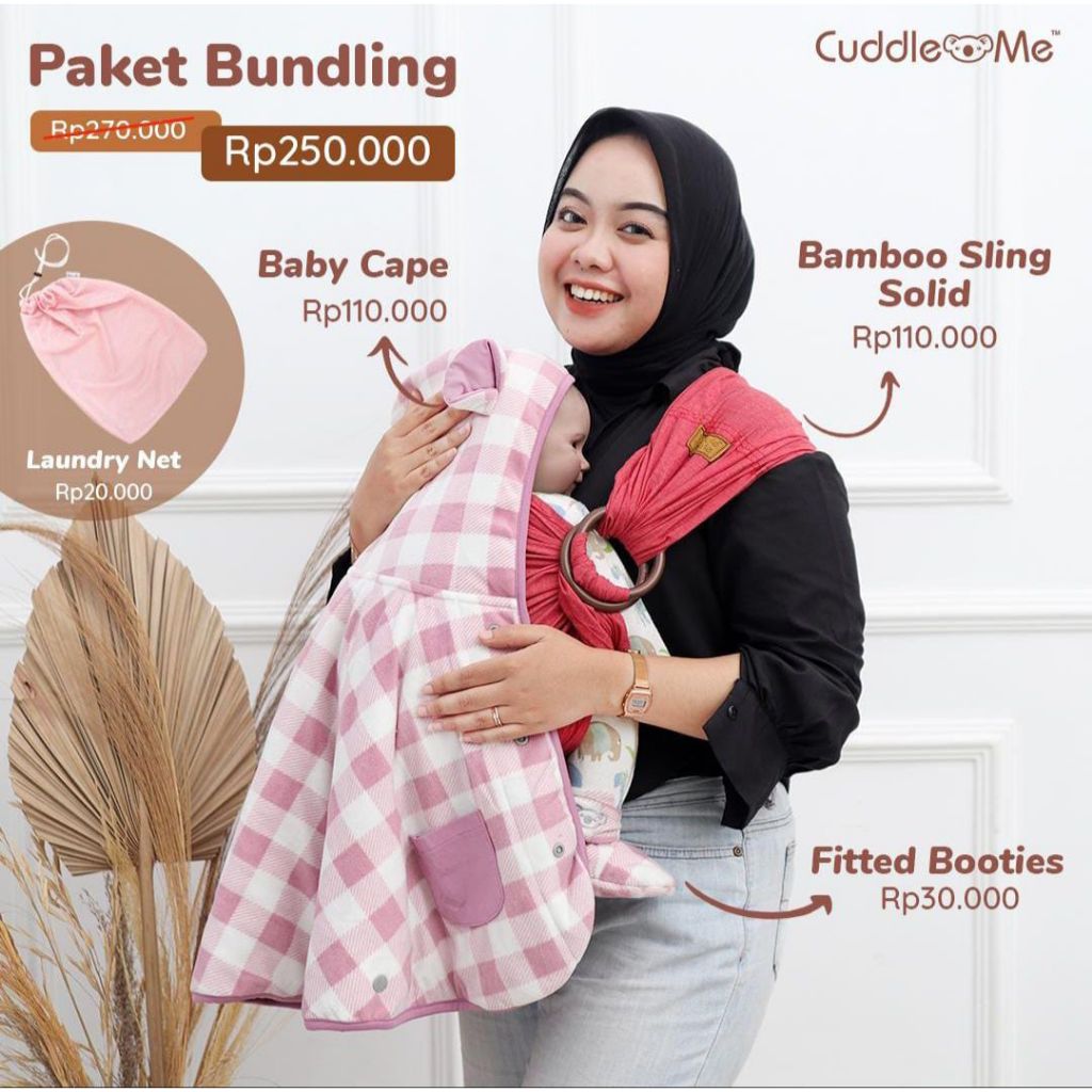 Jual [BISA COD] Paket Bundling Gendongan Ring Sling bamboo + Set ...