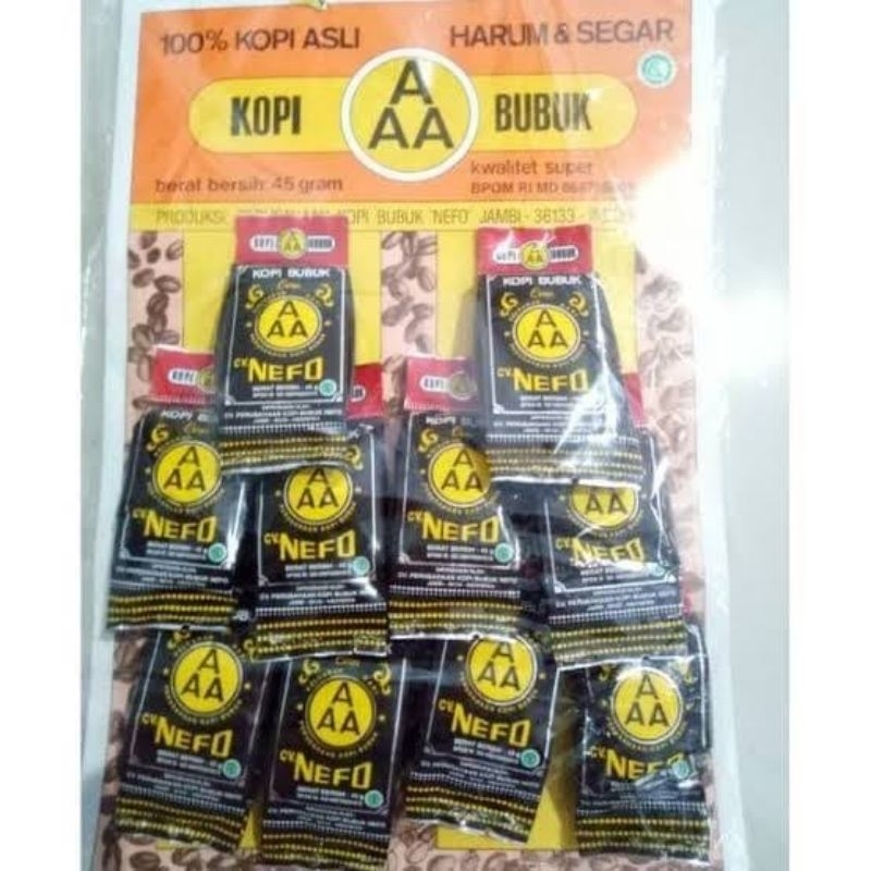 Jual paket 10 pcs kopi bubuk AAA jambi 45 gram asli | Shopee Indonesia