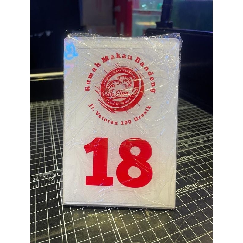 Jual Sign Nomor Meja Acrylic L Custom | Shopee Indonesia