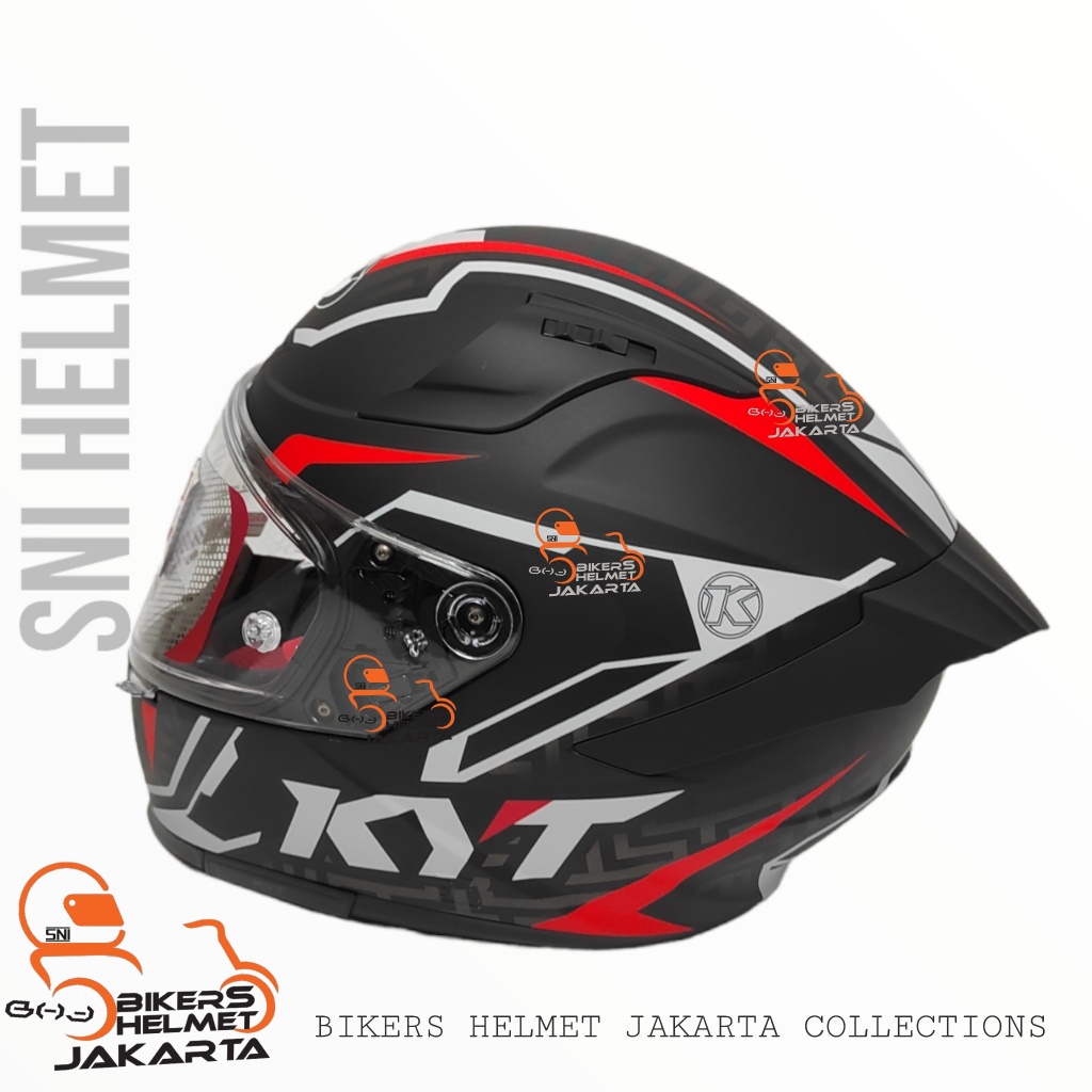 Jual HELM KYT STRIKER #2 BLACK MATT RED FULL FACE | Shopee Indonesia