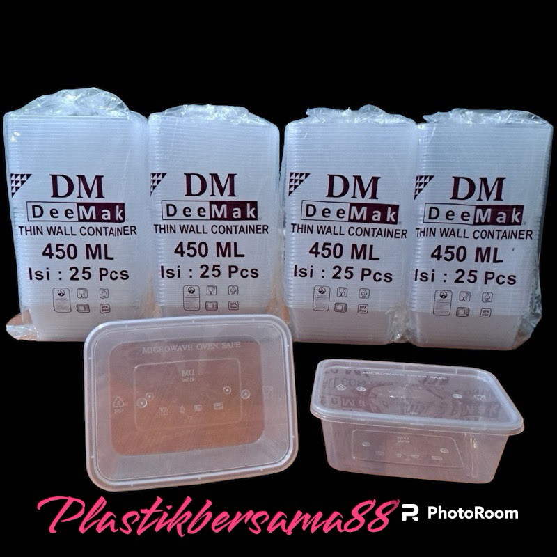 Jual THINWALL KOTAK PANJANG 450 ML - 360ML ISI 25PCS - FOOD CONTAINER ...