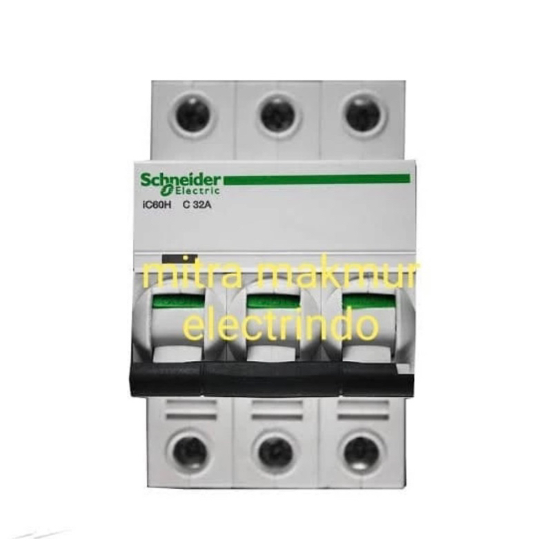 Jual mcb schneider IC60H 3P 32A 10KA schneider A9F84332 | Shopee Indonesia
