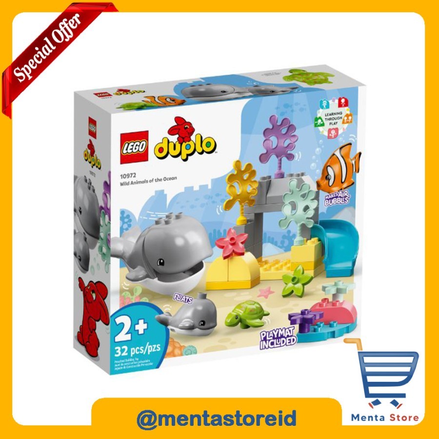 Jual LEGO Duplo 10972 Wild Animals of the Ocean Set, with Whale and ...