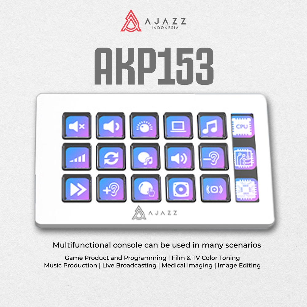 Jual Ajazz AKP153E Visual Custom Console 15% Layout w/ 1 LCD Side Screen | Shopee Indonesia