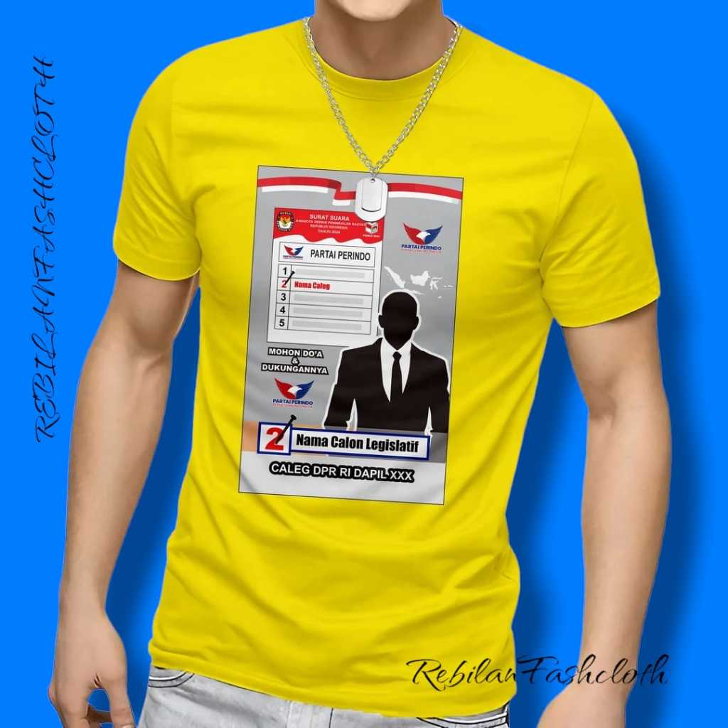 Jual Kaos CALEG Baju PARTAI PERINDO Baju Kampanye 2024 Free Gambar ...