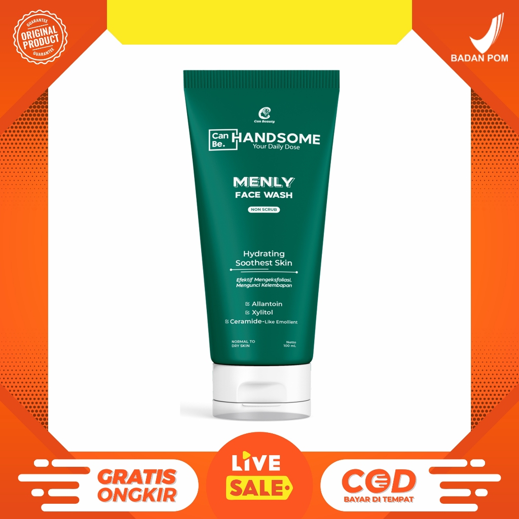 Jual [KULIT KOMBINASI] Menly Facial Wash Hydrating Soothest Skin |Sabun ...