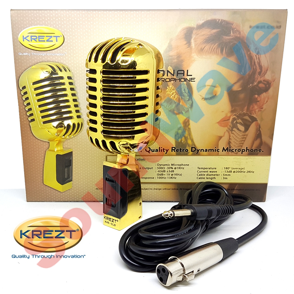 Jual KREZT K 45 CLS MIC RETRO | MICROPHONE CLASSIC | MIK KLASIK K45 ...