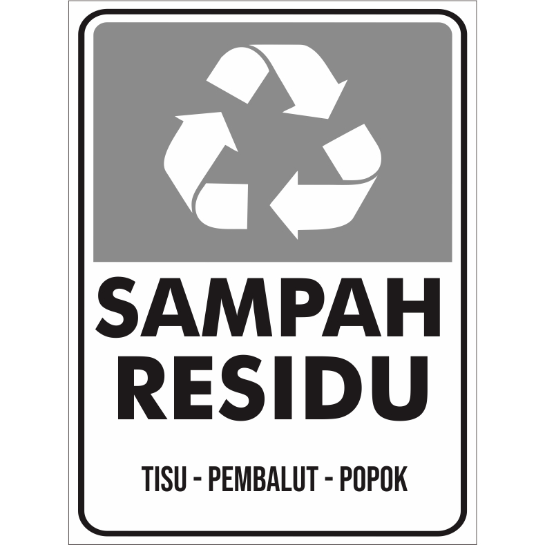 Jual Stiker Jenis Sampah Bahan Vinyl Kualitas Premium Tahan Lama Anti ...