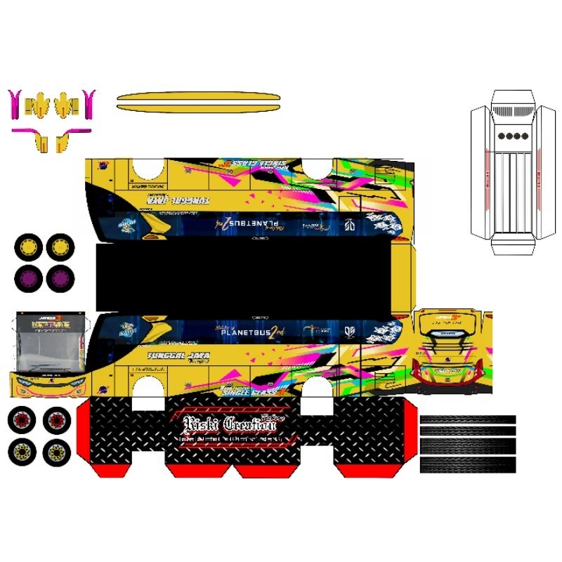 Jual POLA LEMBARAN PAPERCRAFT BUS TUNGGAL JAYA NEPTUNE | Shopee Indonesia