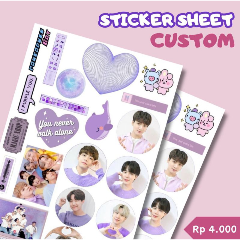 Jual IDE BISNIS Jasa Cetak + Potong Sticker sheet vinyl waterproof bisa ...