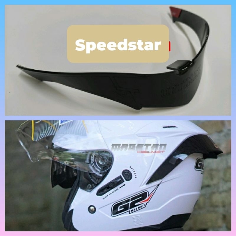 Jual spoiler helm g2 0ptimax | Shopee Indonesia