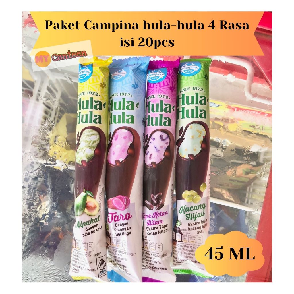 Jual Paket Ice Cream Campina Hula-hula isi 20 pcs | Shopee Indonesia