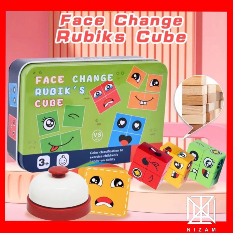 Jual Face changing Rubik'S Cube Family Game Puzzle Anak Mainan Edukasi ...