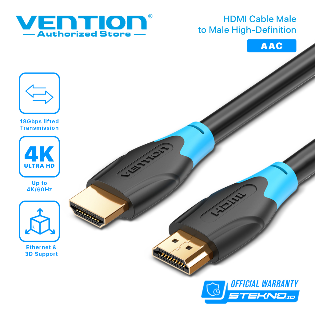 Jual Vention AAC Kabel HDMI 3D v2.0 4K UHD High Speed Quality 8M dan 10M | Shopee Indonesia