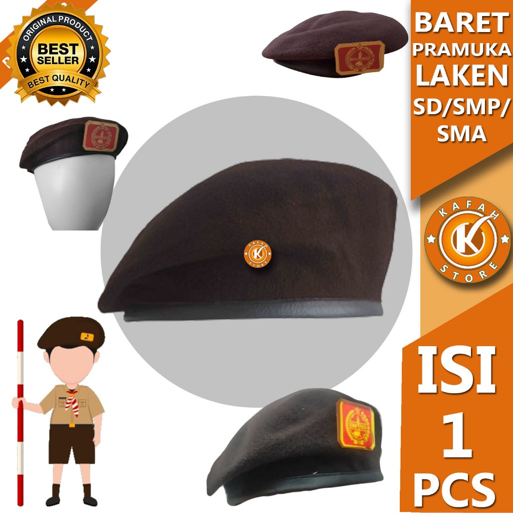 Jual BARET LAKEN PRAMUKA SD SMP SMA ALL SIZE kafah store | Shopee Indonesia