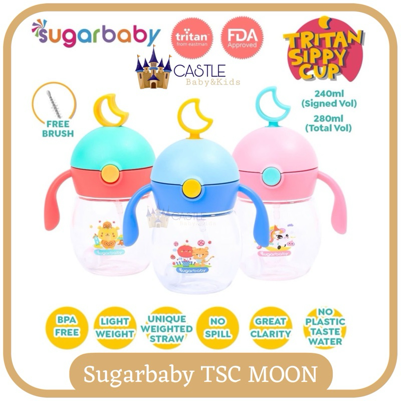 Jual Sugar Baby Tritan Sippy Cup Moon 270ml / 320ml - Botol Minum Anak | Shopee Indonesia