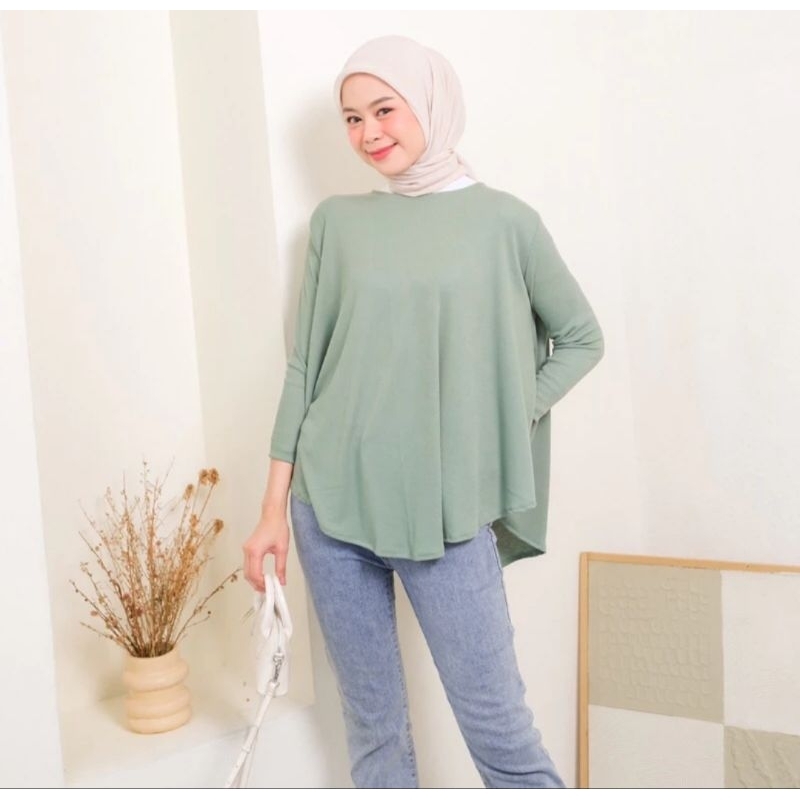 Jual ATASAN OLlVIA BLOUSE WANITA KOREA / KAOS ZAECA KNIT RIB PREMIUM ...