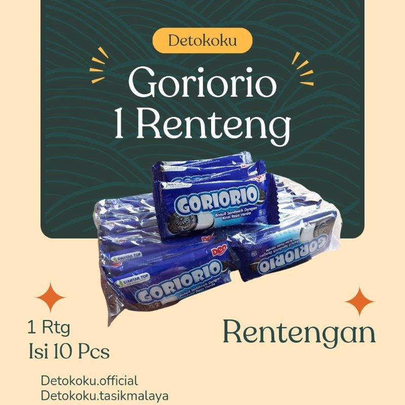 Jual Goriorio Biskuit Sandwich Vanila - Rentengan (10pcs) | Shopee ...