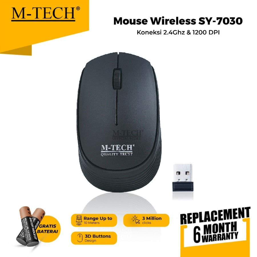 Jual M-Tech Mouse Wireless SY-7030 FREE Battery | Shopee Indonesia