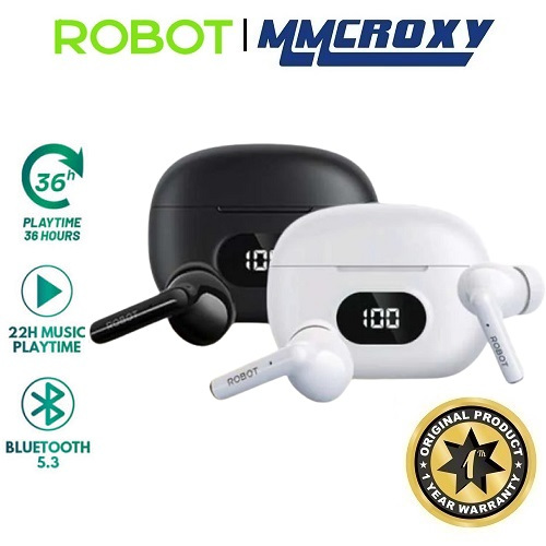 Jual Robot T70 Airbuds TWS Bluetooth 5.3 Earphone Deep Bass LED ...