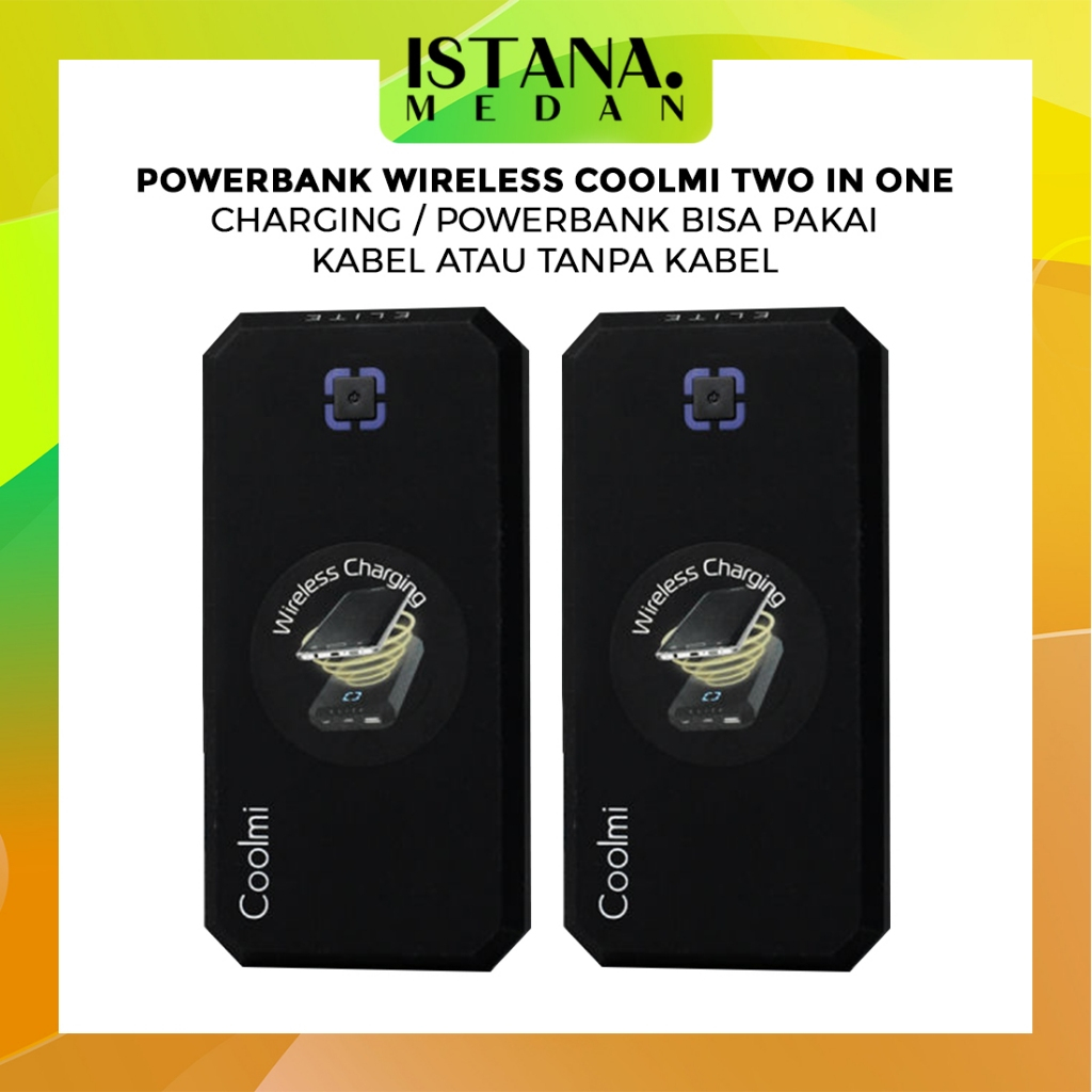 Jual POWERBANK WIRELESS COOLMI TWO IN ONE CHARGING / POWERBANK BISA ...
