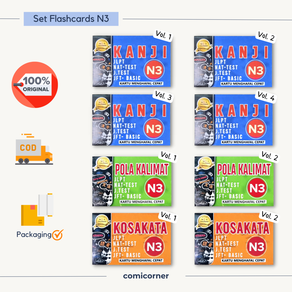 Jual Flash Cards SET JLPT N3 Bahasa Jepang | Shopee Indonesia
