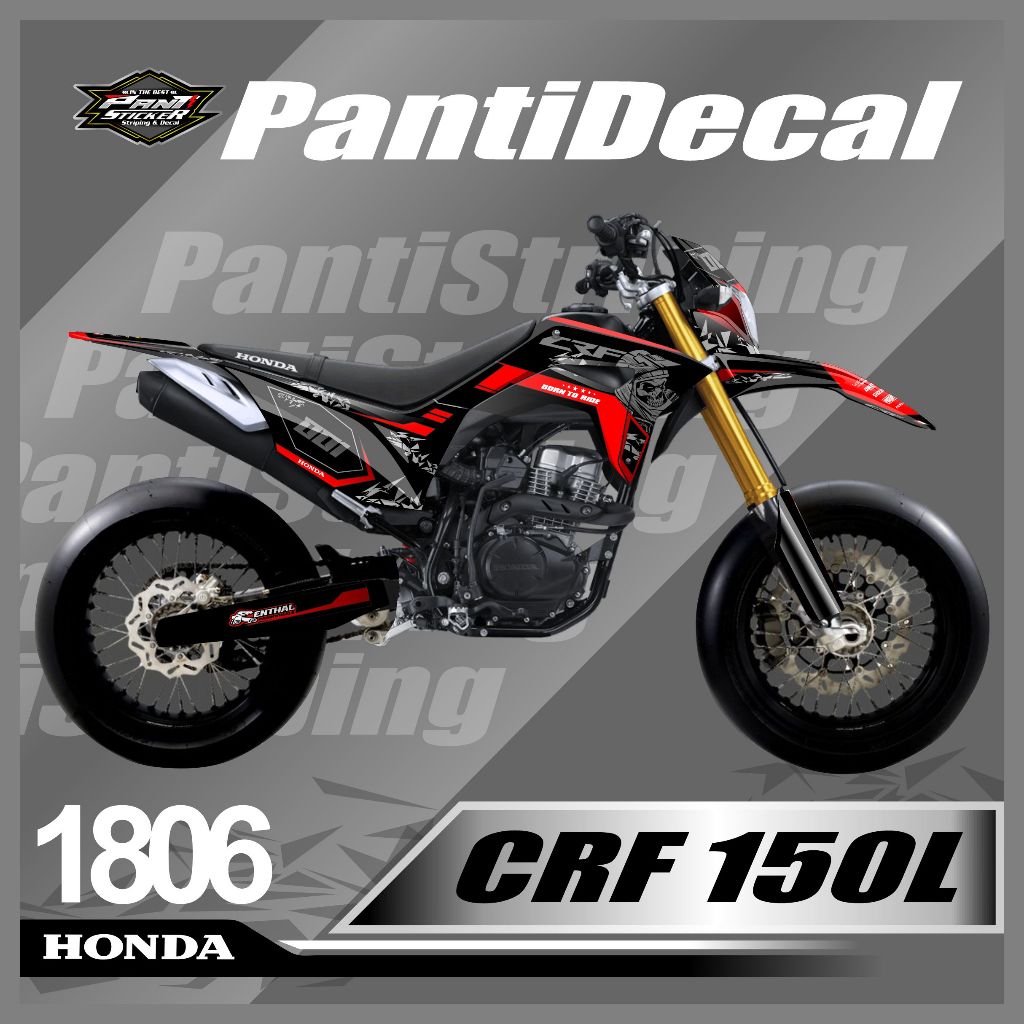 Jual STIKER DECAL HONDA CRF 150 FULLBODY MERAH HITAM MODEL TERBARU ...