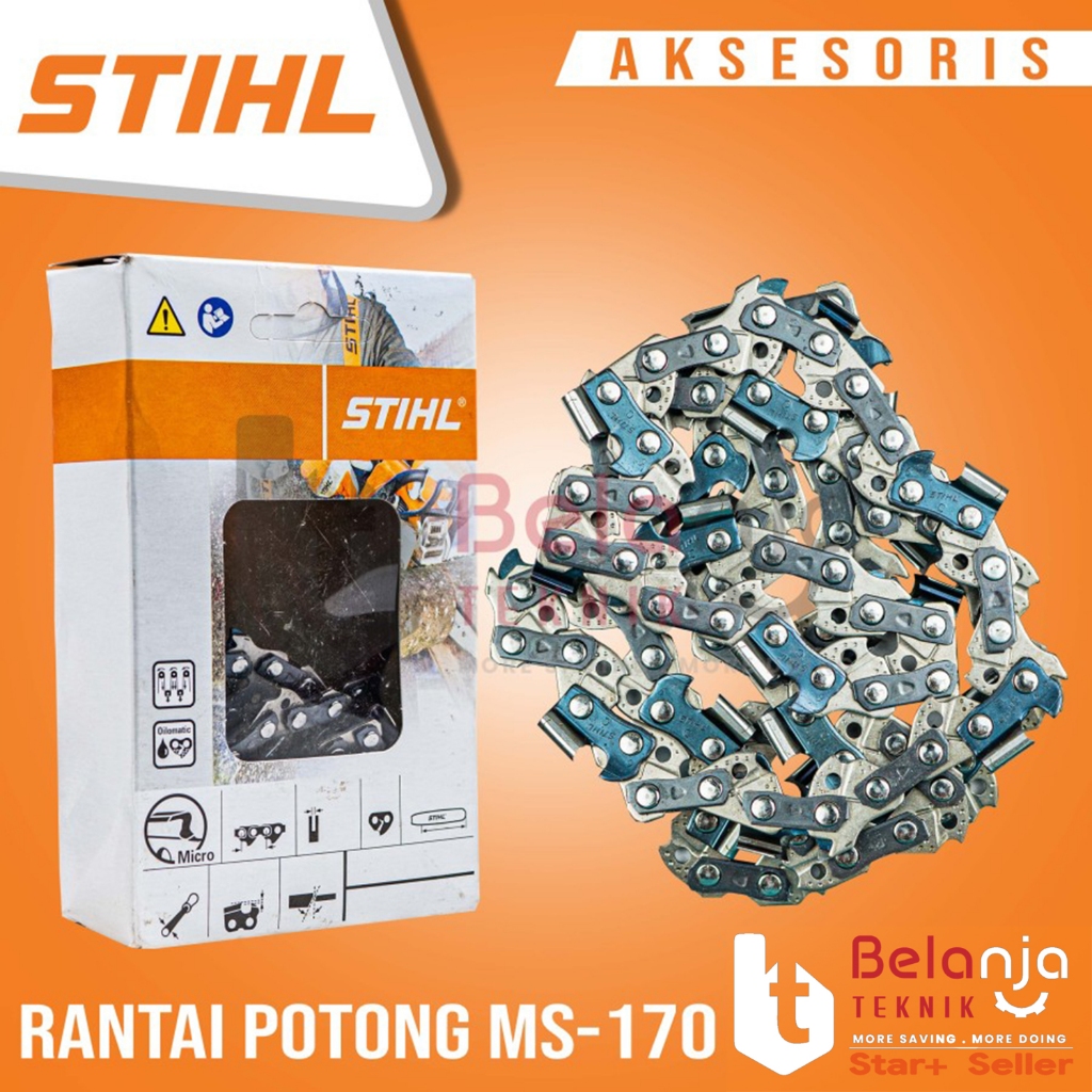 Jual STIHL Rantai Mata Gergaji Potong MS 170 14 Inch Sparepart Mesin Gergaji Potong Kayu MS170 ...