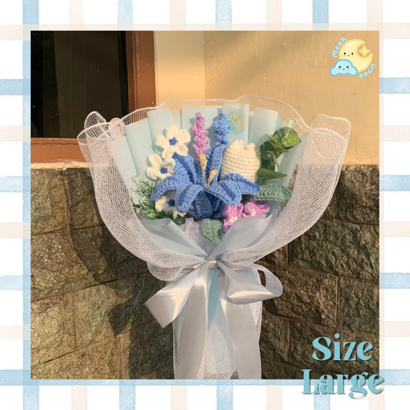 Jual BUKET BUNGA RAJUT LARGE PART 1 / Crochet Bouquet Large by Moon ...