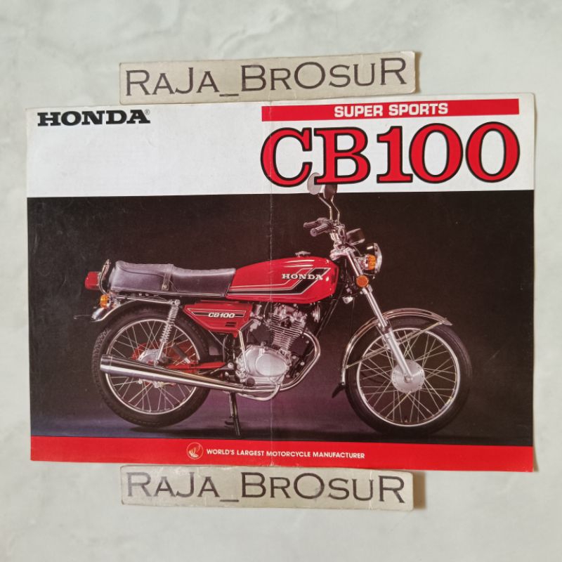 Jual Poster brosur katalog flyer jadul lawas Honda CB100/Honda CB 100 1979 | Shopee Indonesia