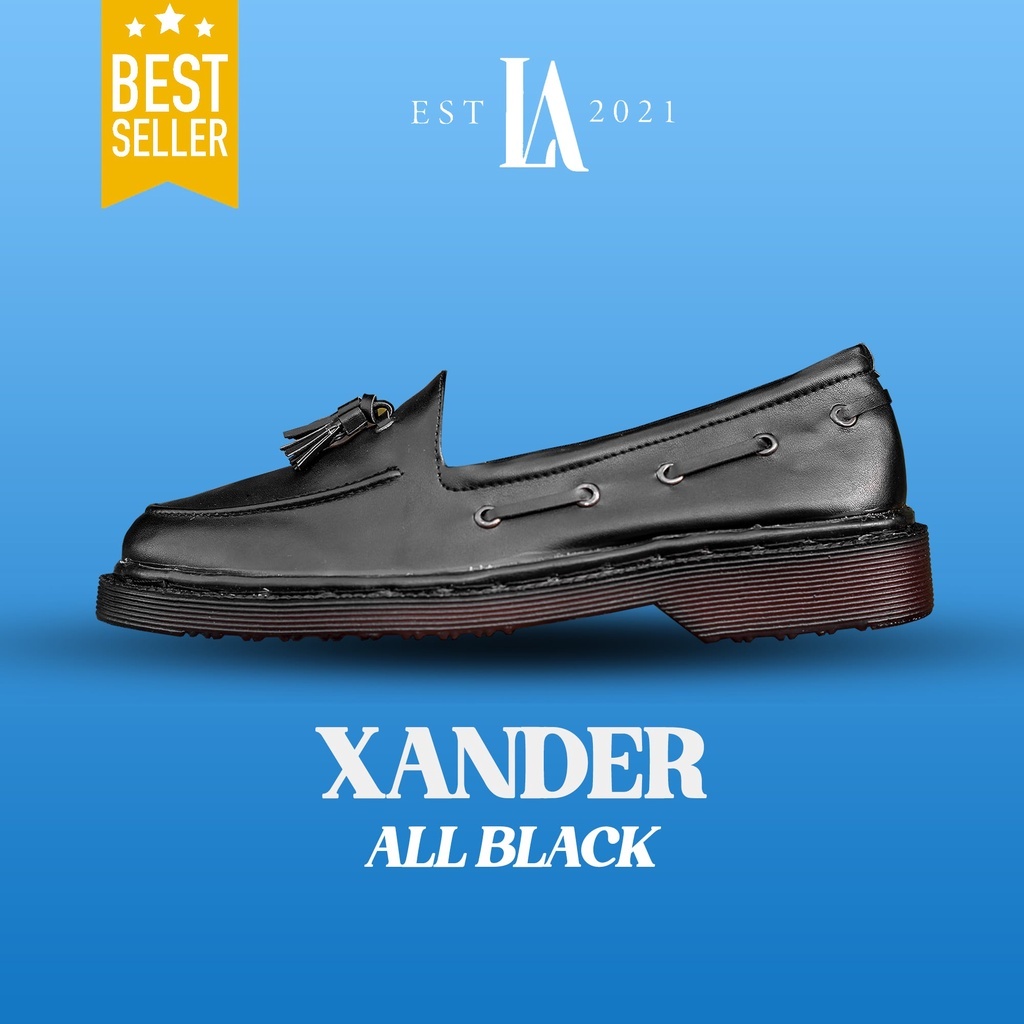 Jual Sepatu Loafer Xander All Black | Shopee Indonesia